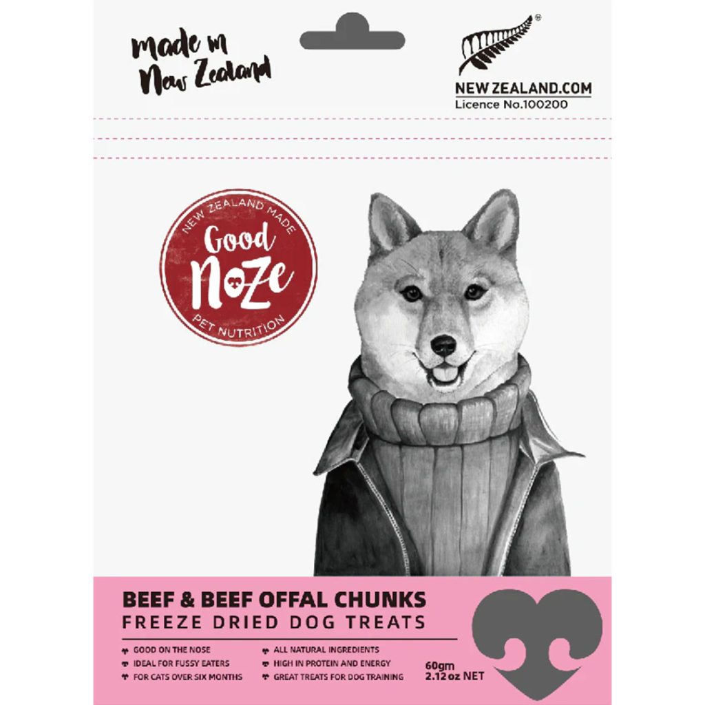 Good Noze Beef & Beef Offal Chunks Dog Treats (60g) - Clubpets E-Store ...